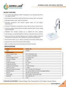 Dissolved Oxygen Meter - KINGLAB INSTRUMENTS PVT LTD